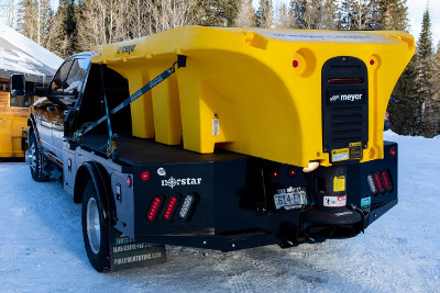 Choosing the Right Salt Spreader | Pushing Snow | Meyer Products